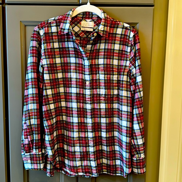 J. Crew | Tops | J Crew Plaid Flannel Shirt 2 | Poshmark
